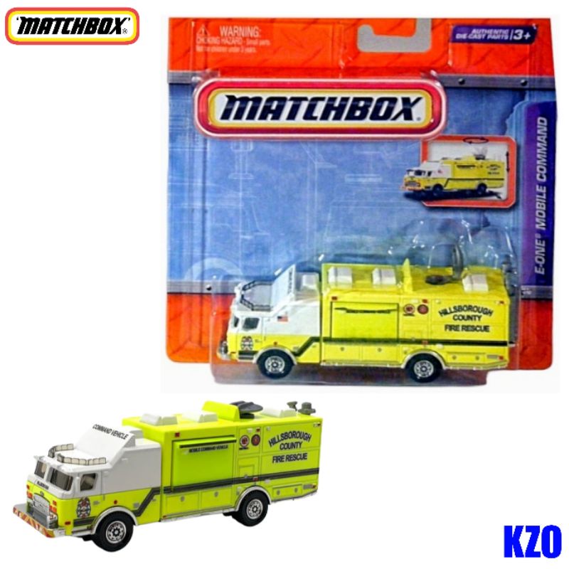 Matchbox E-One Mobile Command Fire Rescue LOOSE Without CARD/BOX Good ...