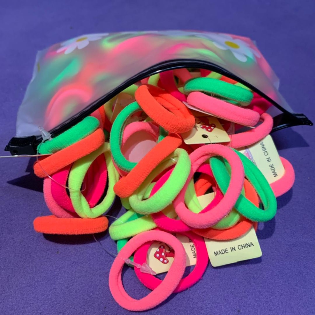 🇲🇾READYY STOCKK🇲🇾‼️50pcs with Ziplock Bag Getah Rambut | Hair Tie ...