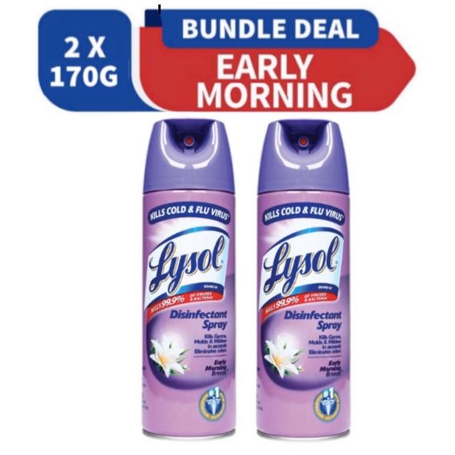 (Ready stock) Lysol Disinfectant Spray 170g (Early Morning and ...
