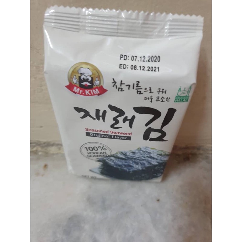 Mr. Kim Seasoned Seaweed Original Flavor 100% Korean Seaweed 韩国紫菜 ...