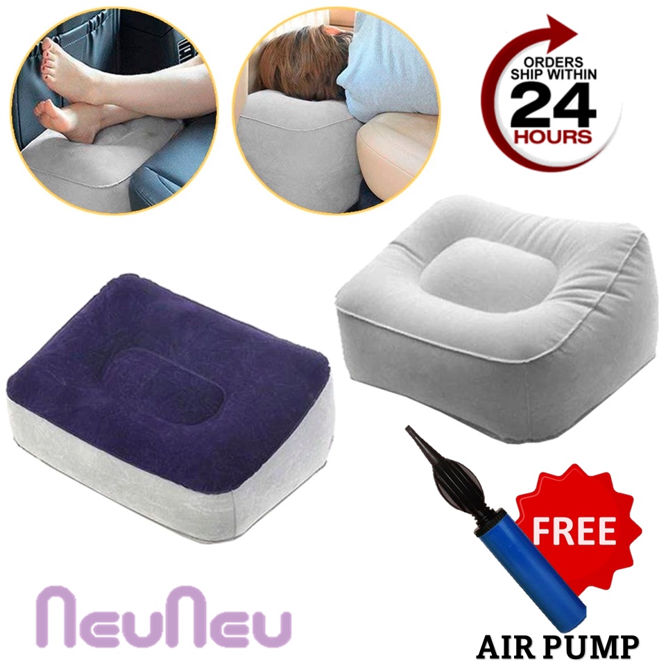 Portable Inflatable Footrest Pillow Office Rest Cushion Travel Sleeping ...