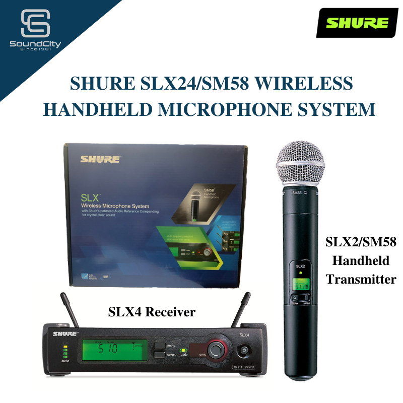SHURE SLX24/SM58 Wireless Handheld Microphone System | Shopee Malaysia