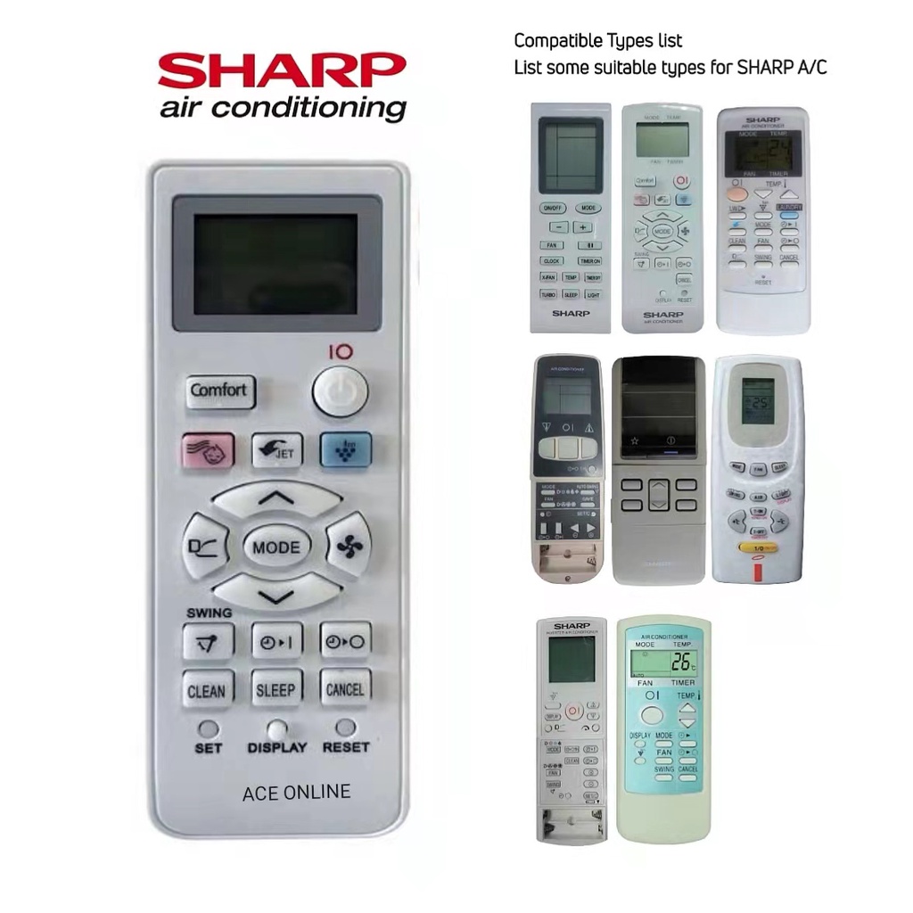 Universal Remote Control For SHARP Aircond Air / Conditioner (KS-SH01V ...