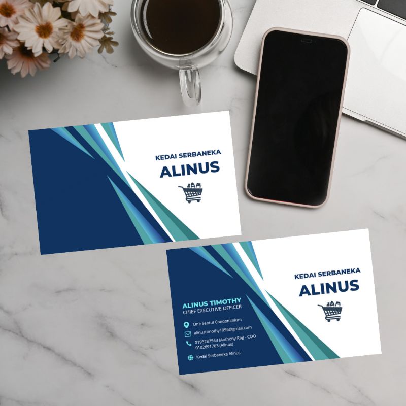 1 Box 100 pcs Business Card Name Card Kad Nama Kad Bisnes Thank You ...