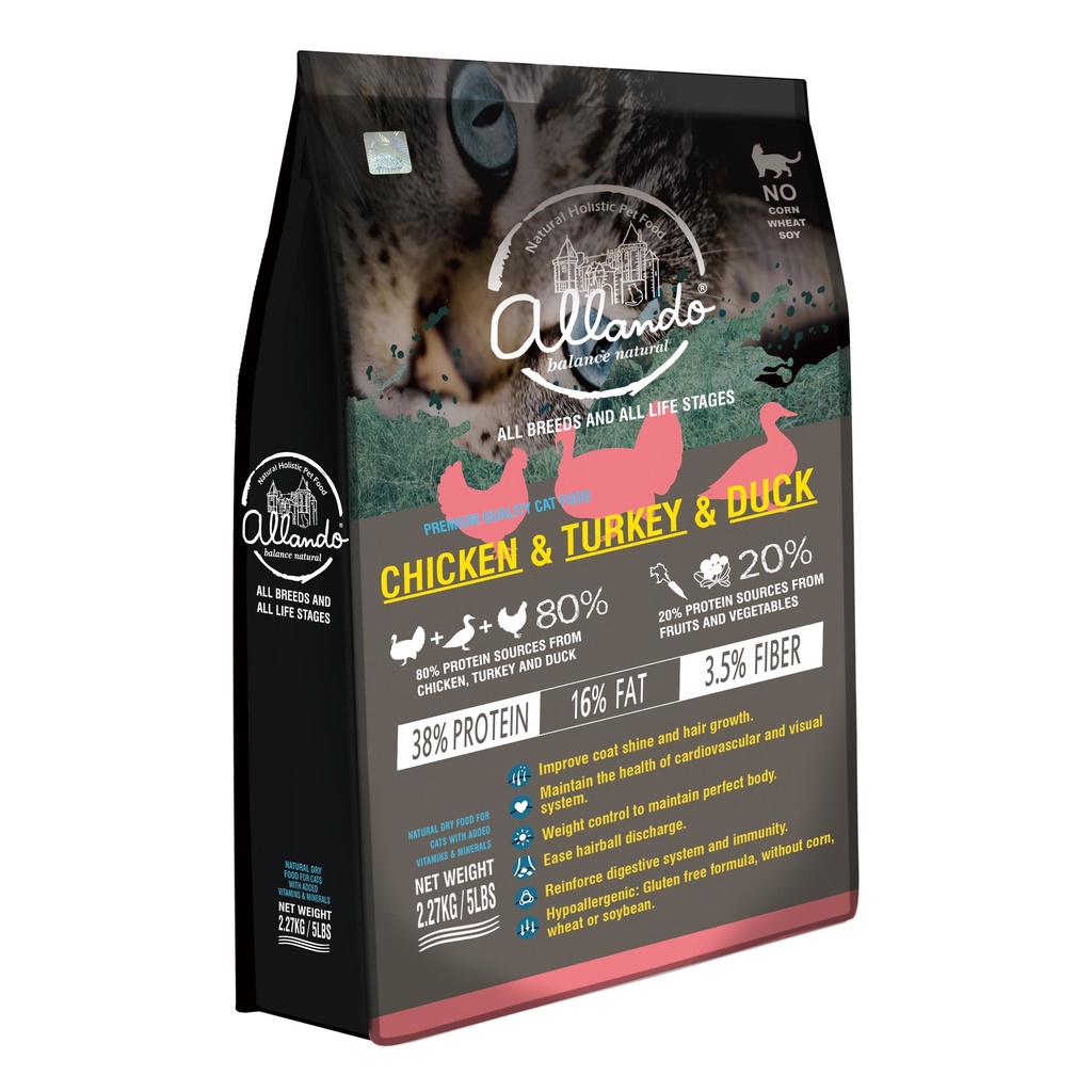 Allando Cat Food, Chicken Turkey Duck 6.8kg | Shopee Malaysia