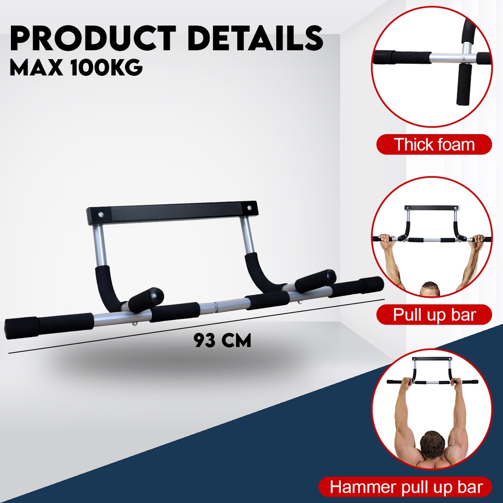 Vigor Fitness Iron Gym Door Gym Pull Up Bar / Bar Penarik Pintu Iron ...