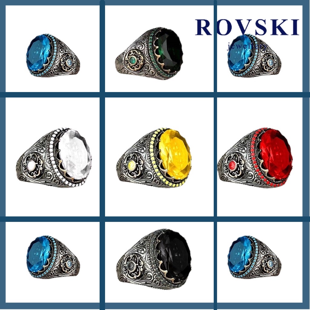 ROVSKI Fashion Korean Ready Stock Jewelry Cincin Lelaki Perempuan ...