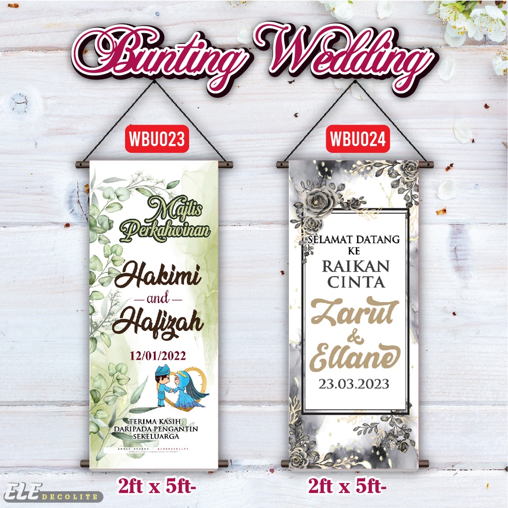 BUNTING KAHWIN 2 x 5/BANTING MAJLIS KAHWIN/WEDDING BANNER | Shopee Malaysia