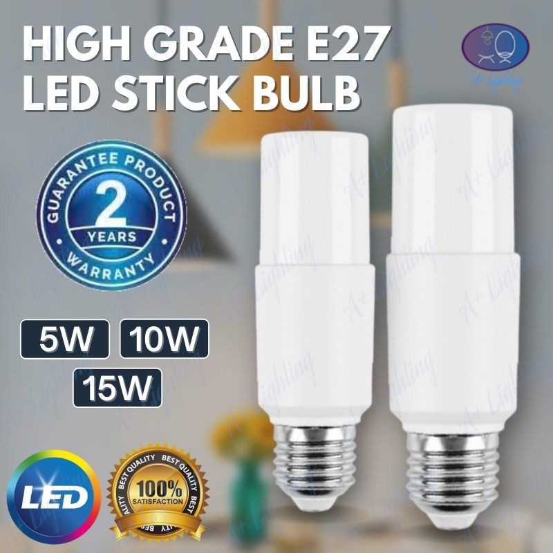 5W/10W/15W HIGH QUALITY LED STICK BULB E27 MENTOL LED DOWNLIGHT WALL TABLE LAMP PAGAR GATE LAMPU ...
