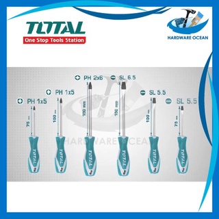 Total Screwdriver Set Skru Driver Screw Driver Long 6 Pieces Hand ...