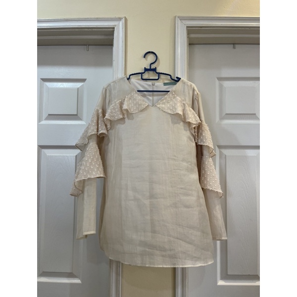 poplook beige blouse | Shopee Malaysia