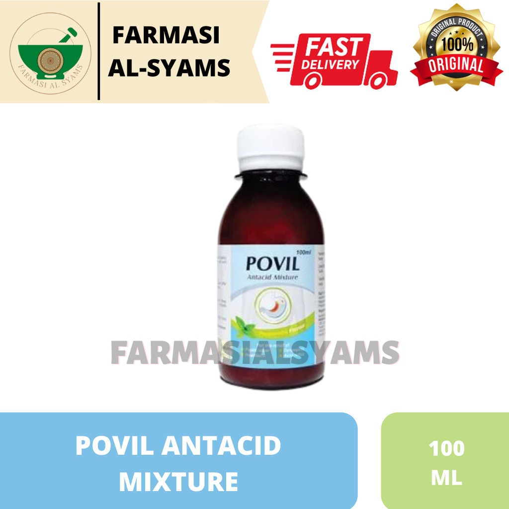 Povil Antacid Mixture 100ml (Ubat Gastrik) | Shopee Malaysia