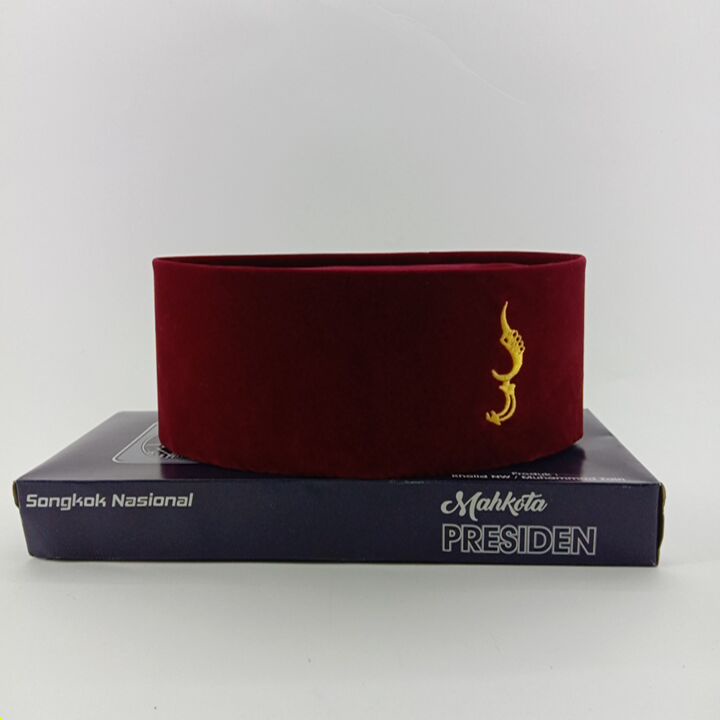 MERAH Men's BETAWI Caps MAROON Red Color LOGO KUJANG Red Quality ...