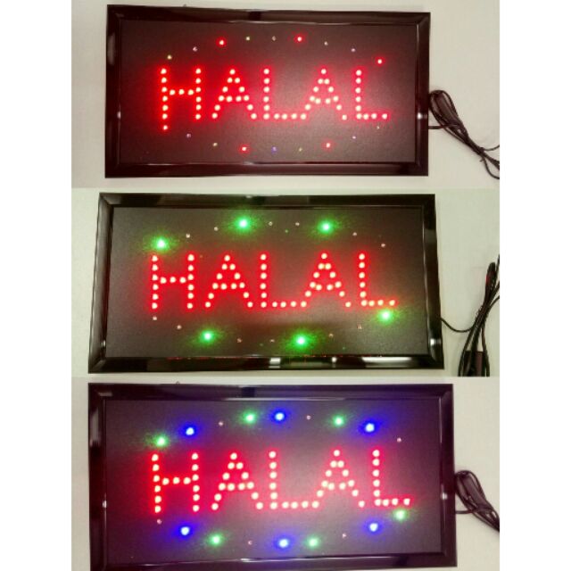 HALAL Plate with blinking light; 1 unit | Shopee Malaysia