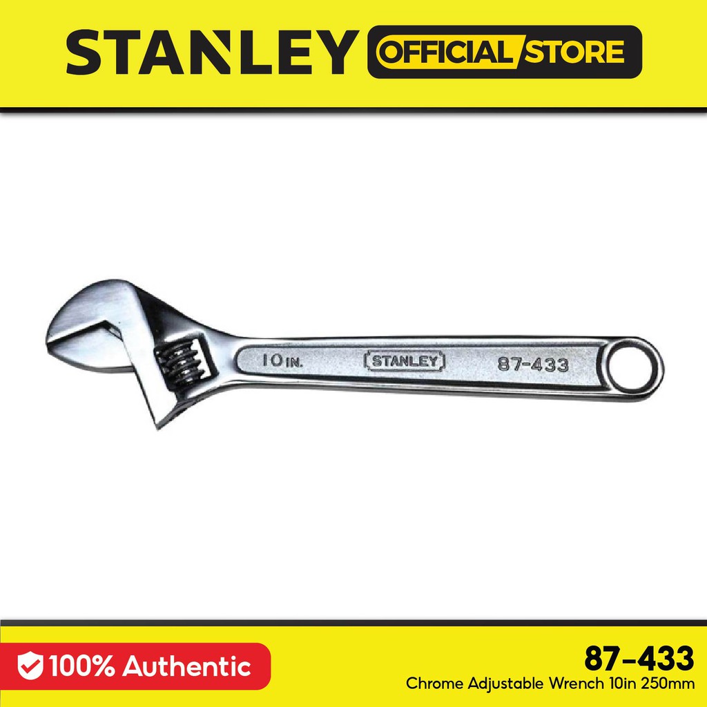 Stanley STMT87433-8 (87-433-1) Chrome Adjustable Wrench 10in 250mm ...
