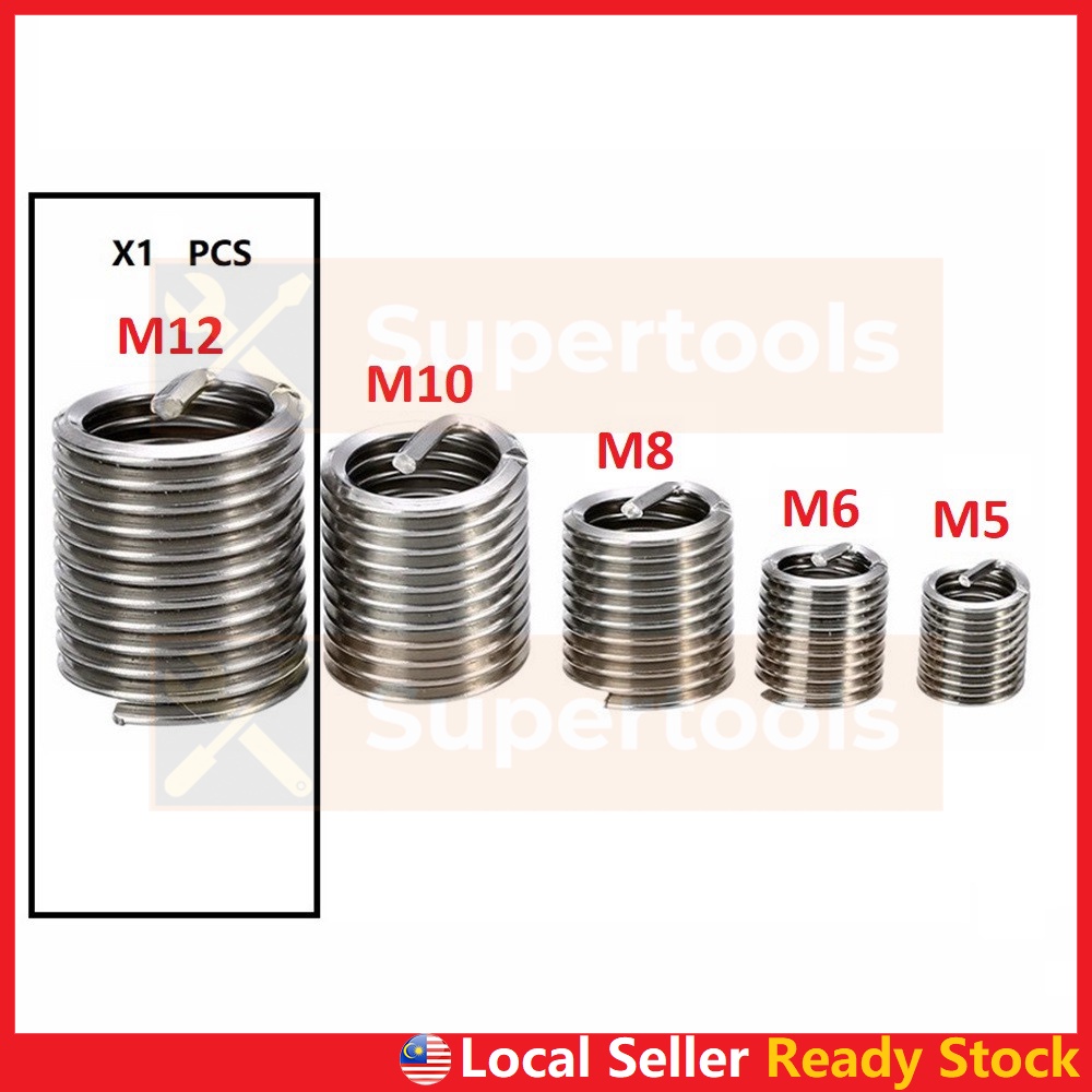 Helicoil Threaded Insert M5 M6 M8 M10 M12 Stainless Steel Thread Repair