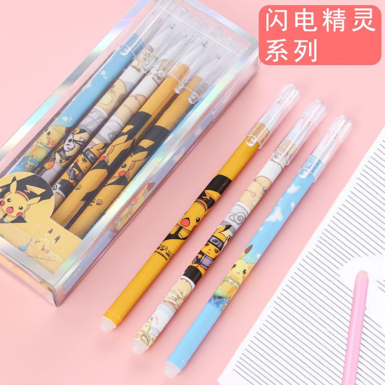 READY STOCK (1PCS) POKEMON PIKACHU ERASABLE PEN 0.5mm 皮卡丘可檫笔 中性笔 ...