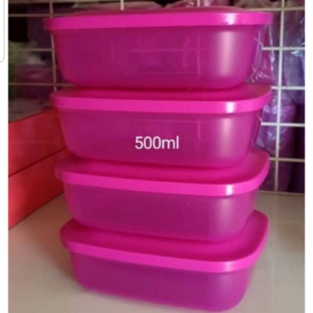 🔥🔥Tupperware Small Rectangular Saver 500ml (4pcs) | Shopee Malaysia