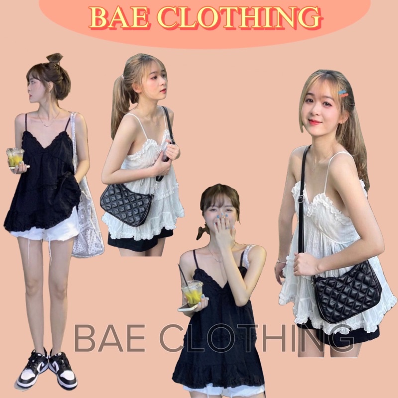 Lisa TOP TWO-STRING SHIRT Youthful and dynamic babydoll flared design ...