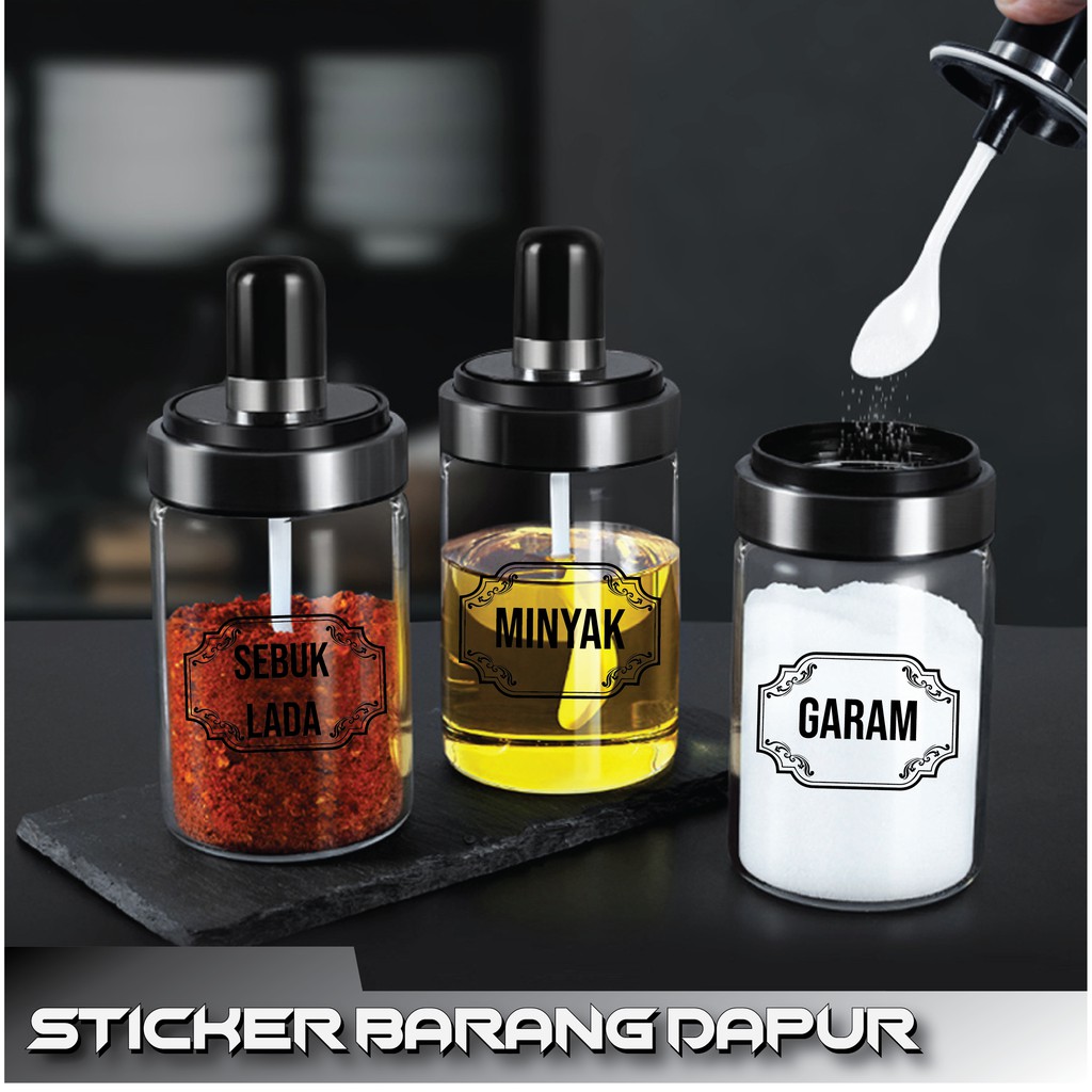 STICKER BARANG DAPUR ( TRANSPARENT STICKER ) | Shopee Malaysia
