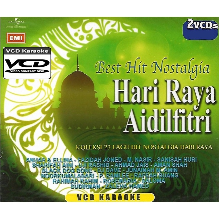 (VCD-R) VARIOUS ARTISTS - BEST HIT NOSTALGIA HARI RAYA AIDILFITRI (2VCD) | Shopee Malaysia