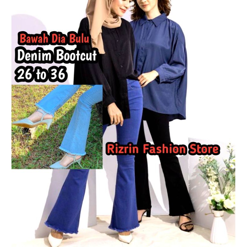 Seluar jeans perempuan Bootcut Bawah bulu bulu /Bootcut for women💥New ...
