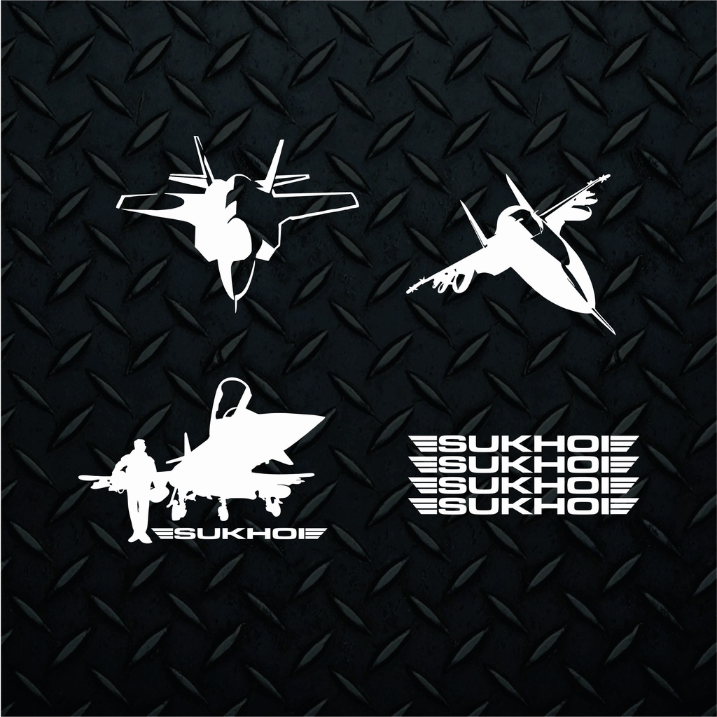 Sukhoi Combat Aircraft Sticker For Rear Glass Car | Sticker cutting ...