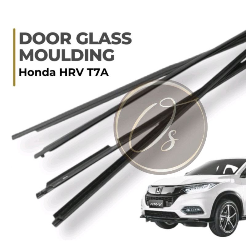 Honda HRV hr-v T7A Original Outer Door Glass Moulding black rubber ...