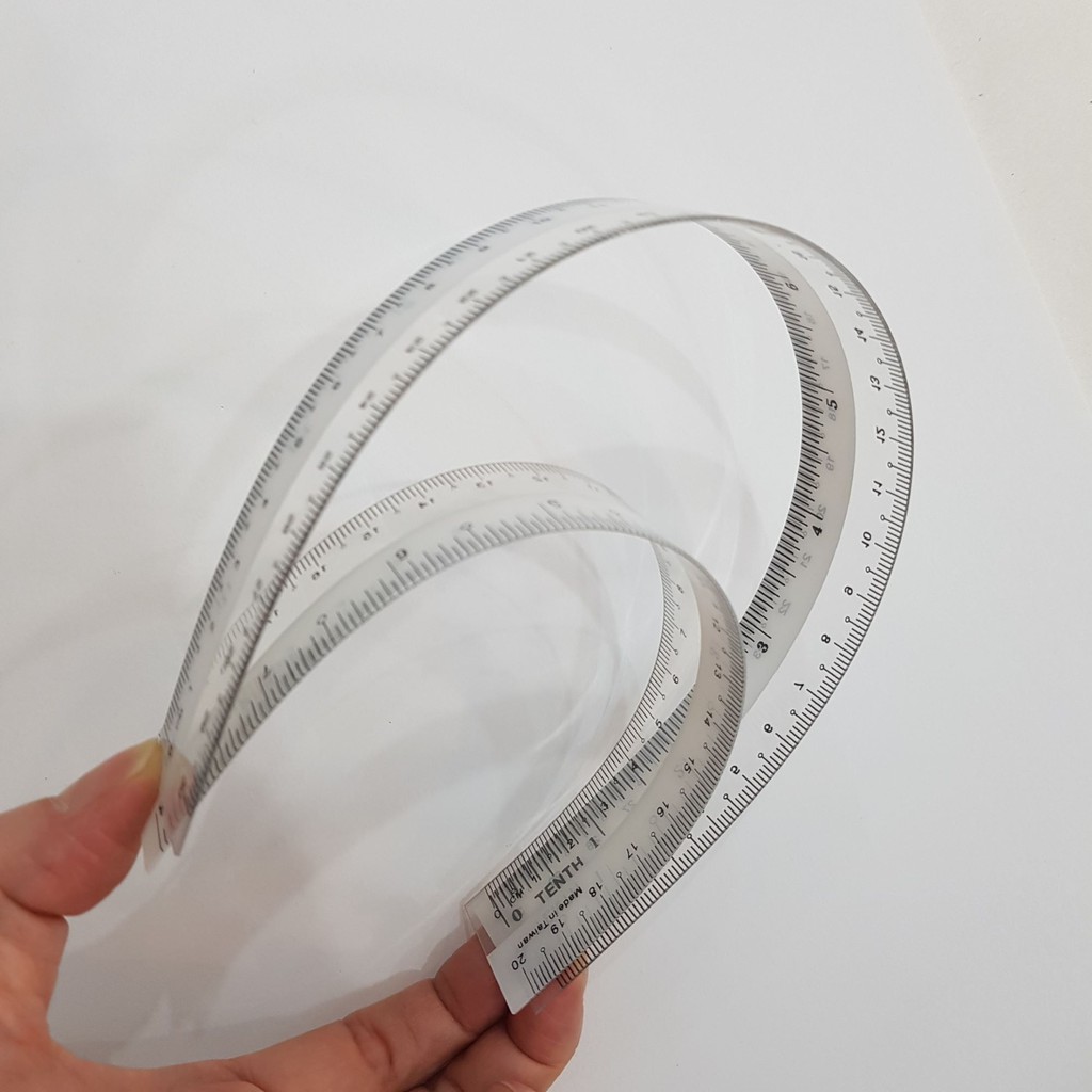 Plastic Straight Ruler Plastic Ruler Bendable Soft Flexible Student ...