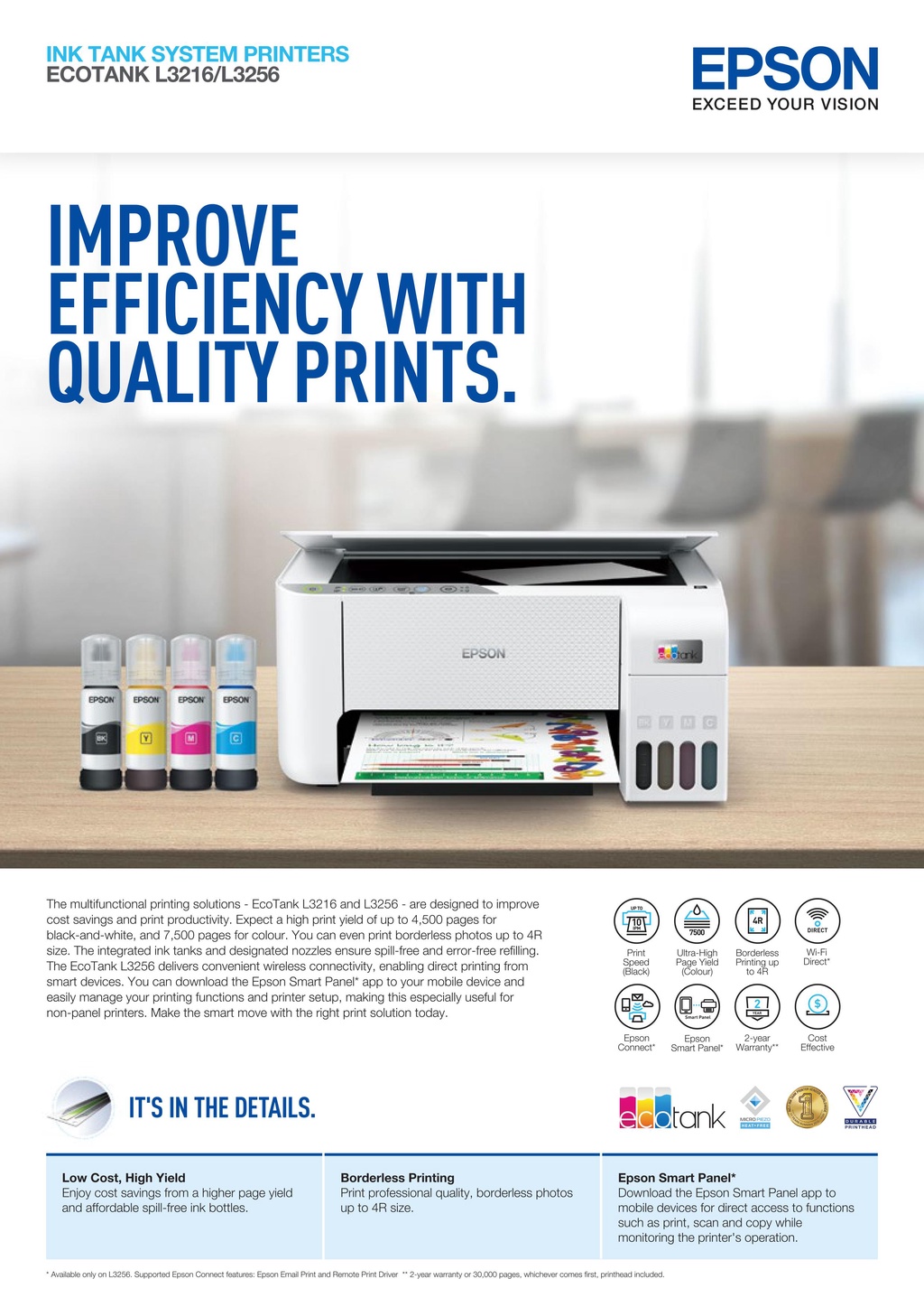 [REDEEM TNG RM30] Epson EcoTank L3256 A4 Wi-Fi All-in-One Ink Tank Printer | Shopee Malaysia