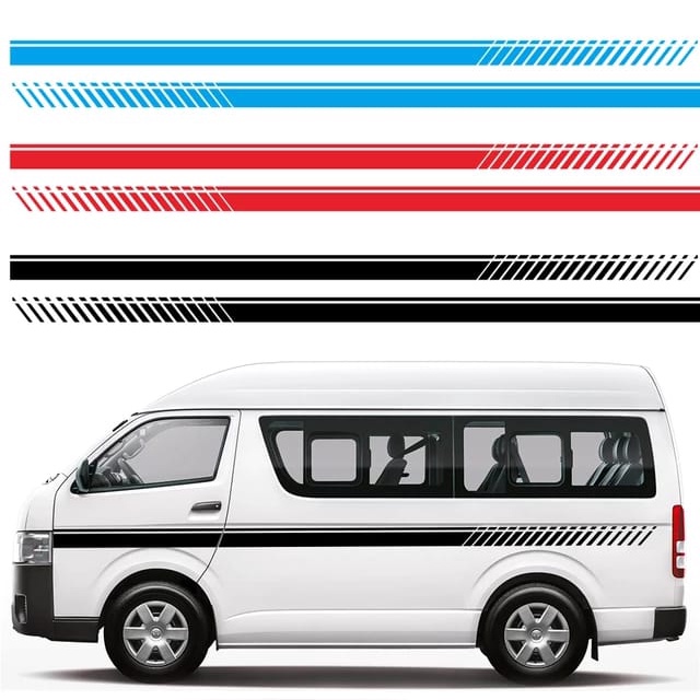 2PCS (2Side) Sticker All Types of Van - Toyota,Nissan,Ford,Hyundai,Kia ...