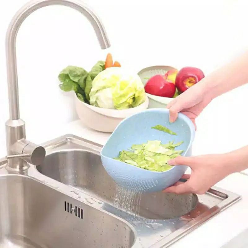 Container Basin Strainer Washing Rice Vegetables Fruit Drainer Water ...