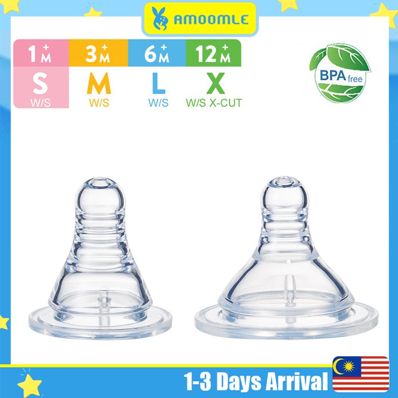 Baby Puting Susu Soft Teat for Natural Wide Neck Bayi Botol Silicon Nipple Anti Colic Pacifier ...