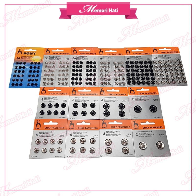 Pony Snap Fastener Button Press Stud Butang Ketip Katup | Shopee Malaysia