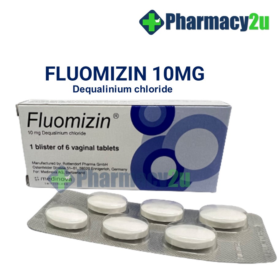 *ORIGINAL* FLUOMIZIN DEQUALINIUM CHLORIDE 10MG 6 VAGINAL TABLETS FOR ...