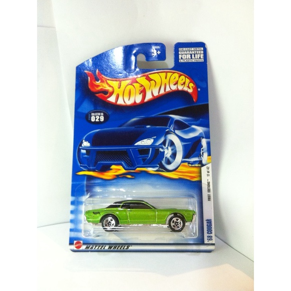 Hot Wheels. 2002 First Editions - 17. 68 Cougar. Gloss Black Roof by ...