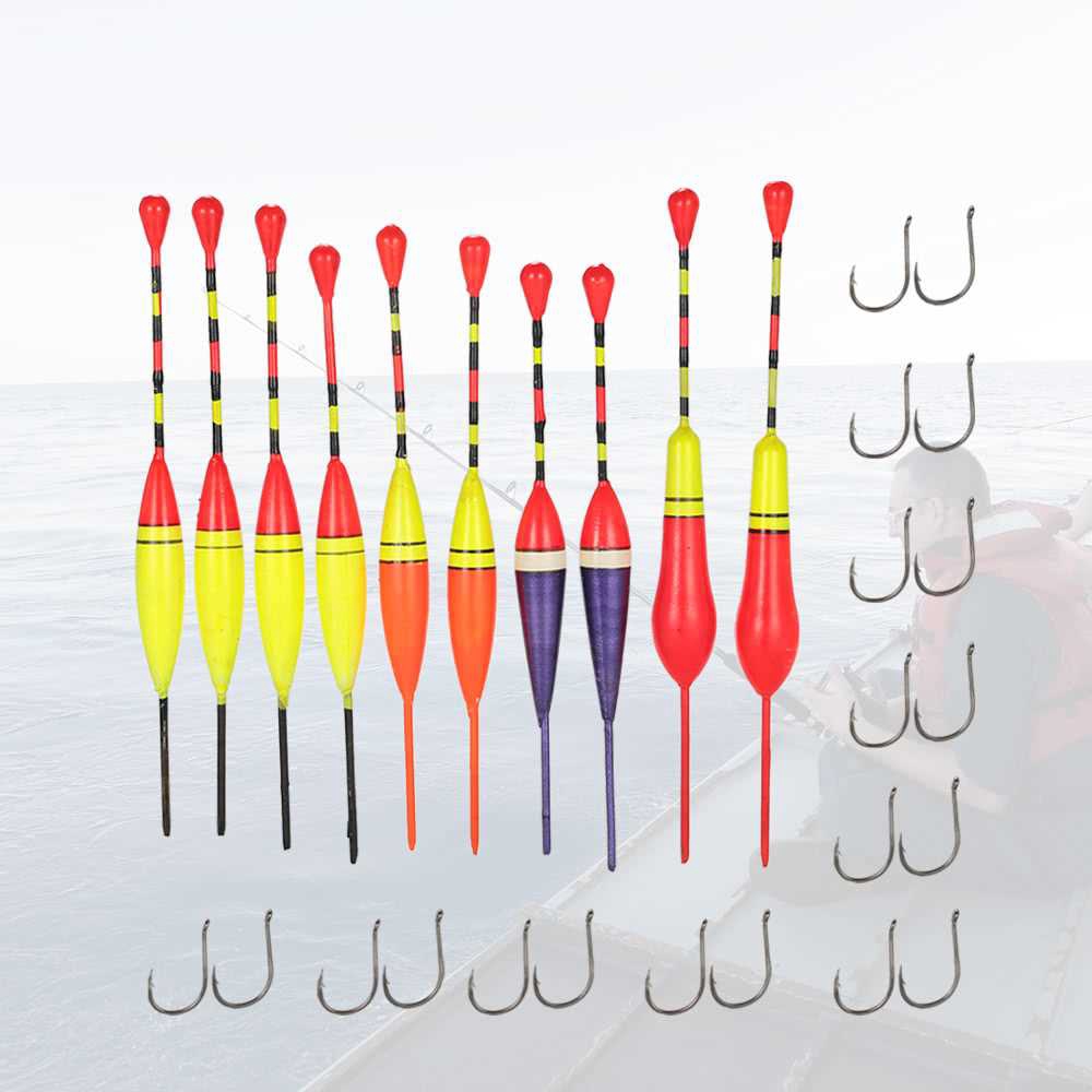 30pcs Multi-purpose Light Floats Fishing Floats Floaters Hooks Set ...