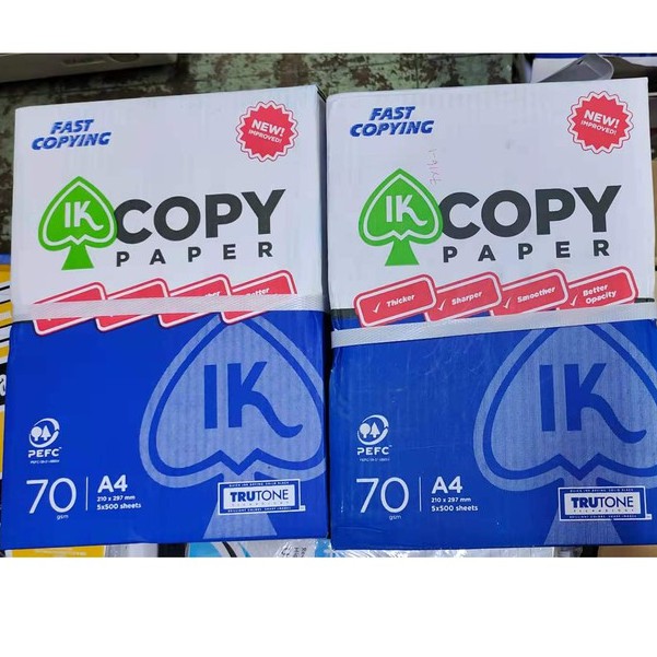 IK COPY A4 PAPER 70GSM 500SHEET (5REAMS/BOX) | Shopee Malaysia