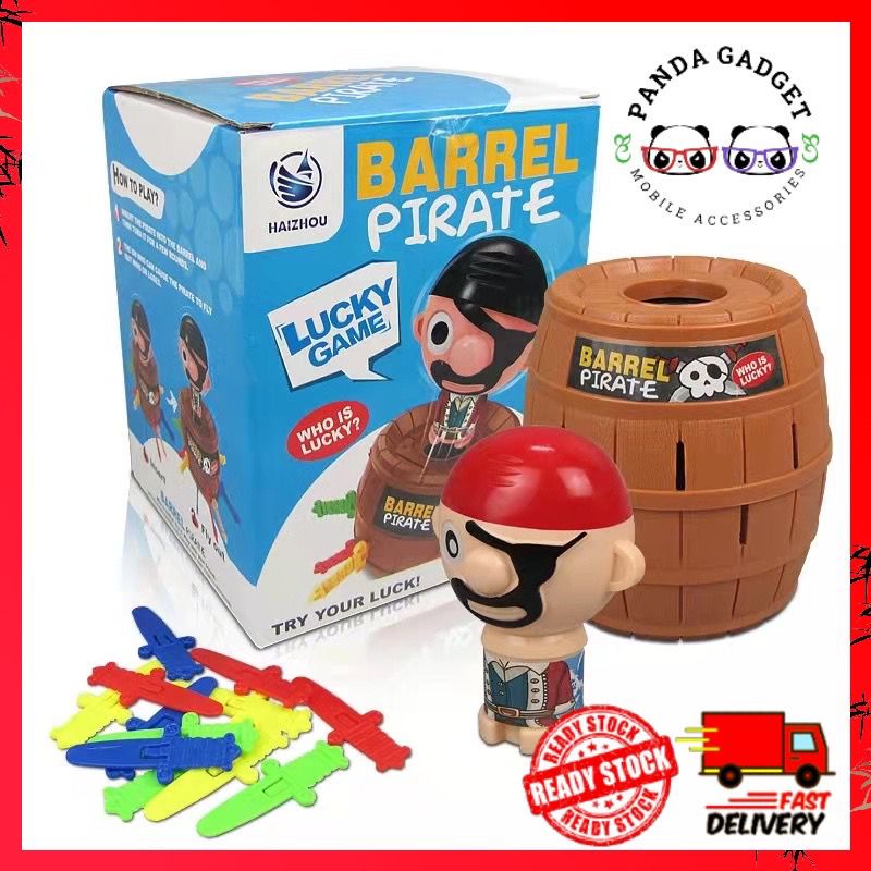 New Hot Kids Children Funny Lucky Stab Pop Up Toy Gadget Pirate Barrel ...