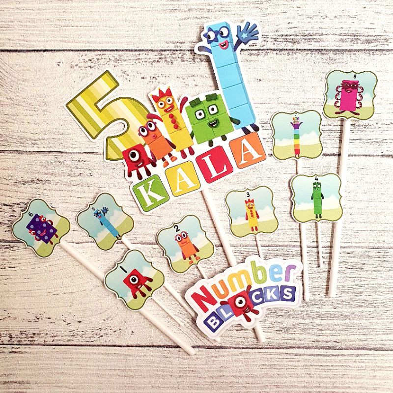 Number BLOCKS cake topper | Shopee Malaysia