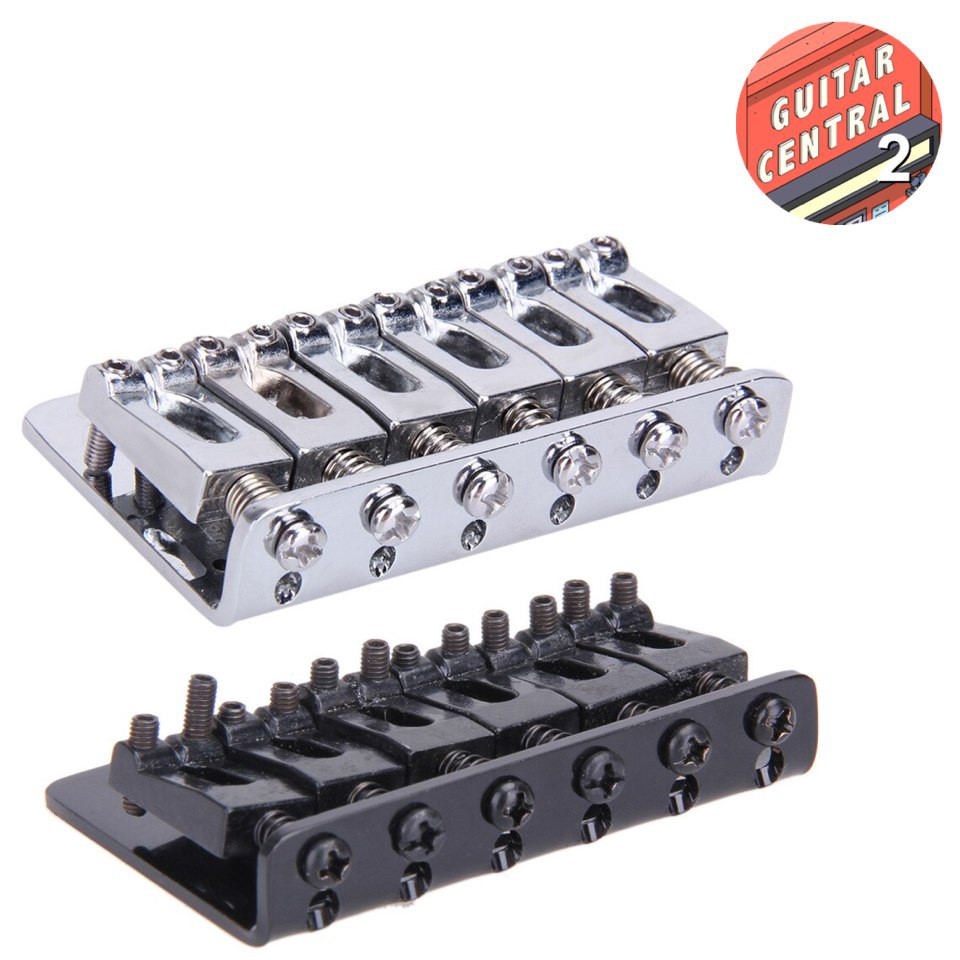 [GUITAR CENTRAL 2] 65mm Top Loading Hardtail Saddle Bridge for electric ...