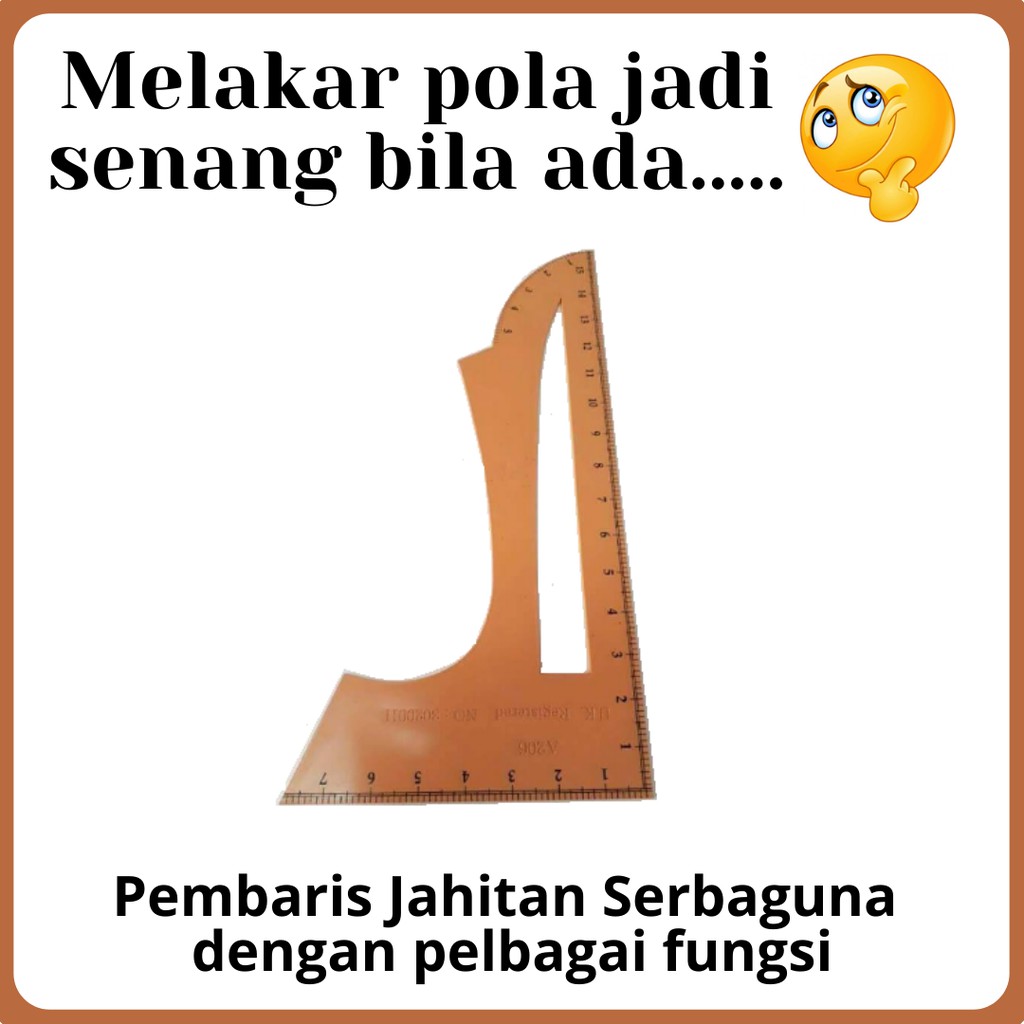 [READY STOCK] SEWING RULER - MELAKAR POLA JAHITAN DENGAN PEMBARIS ...