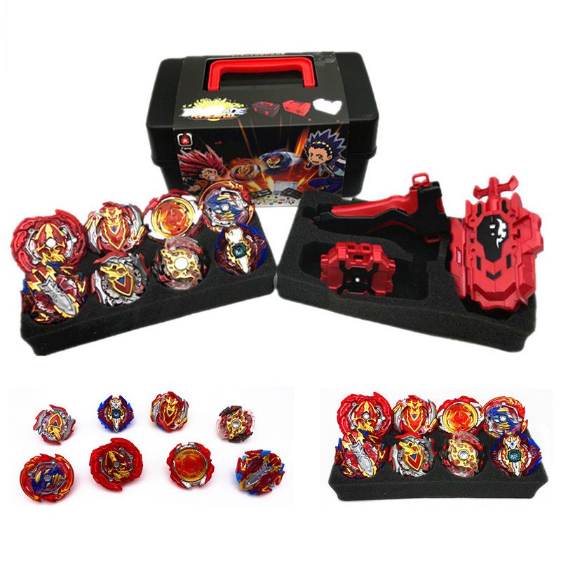 Burst 8pcs Gyro Beyblade Set With Launcher Portable Storage Box Gift ...