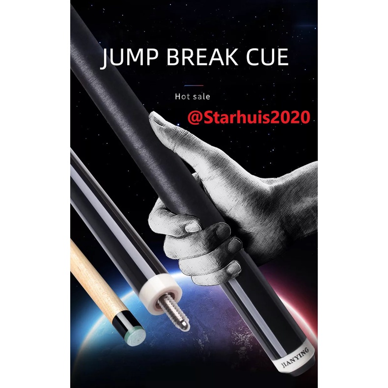 Jianying Professional Break Cue Jumping Ball Brik Stick 13.5mm hard tip ...