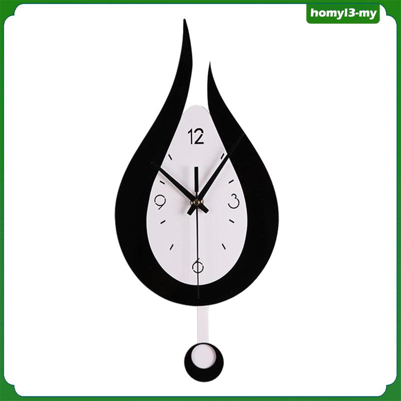 [ 3C] Modern Pendulum Kitchen Wall Clocks Battery Operated Decorative ...