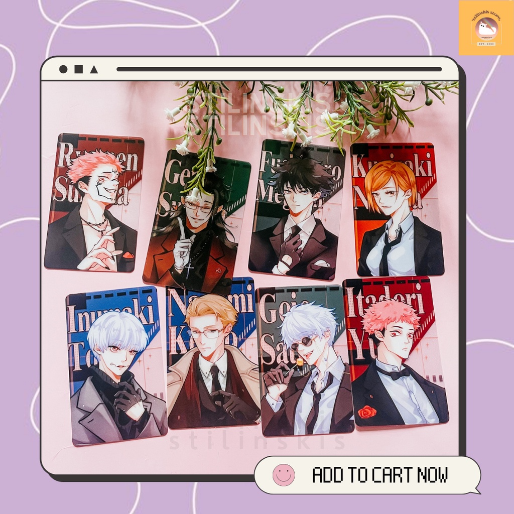 𝗥𝗘𝗔𝗗𝗬 𝗦𝗧𝗢𝗖𝗞 ☆ Jujutsu Kaisen Fanart - Mini Photocards (Sukuna Geto ...