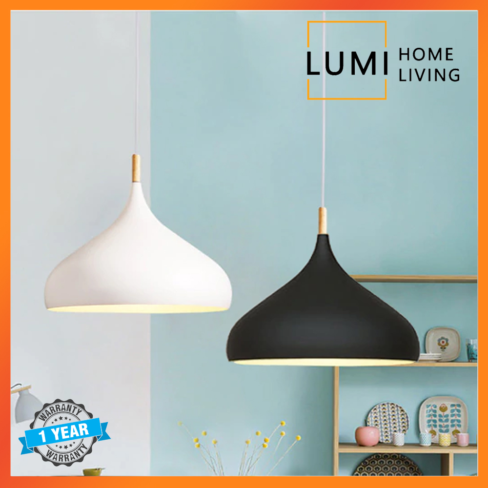 Nordic Style Scandinavian Muji Pendant Lighting single bulb designer ...