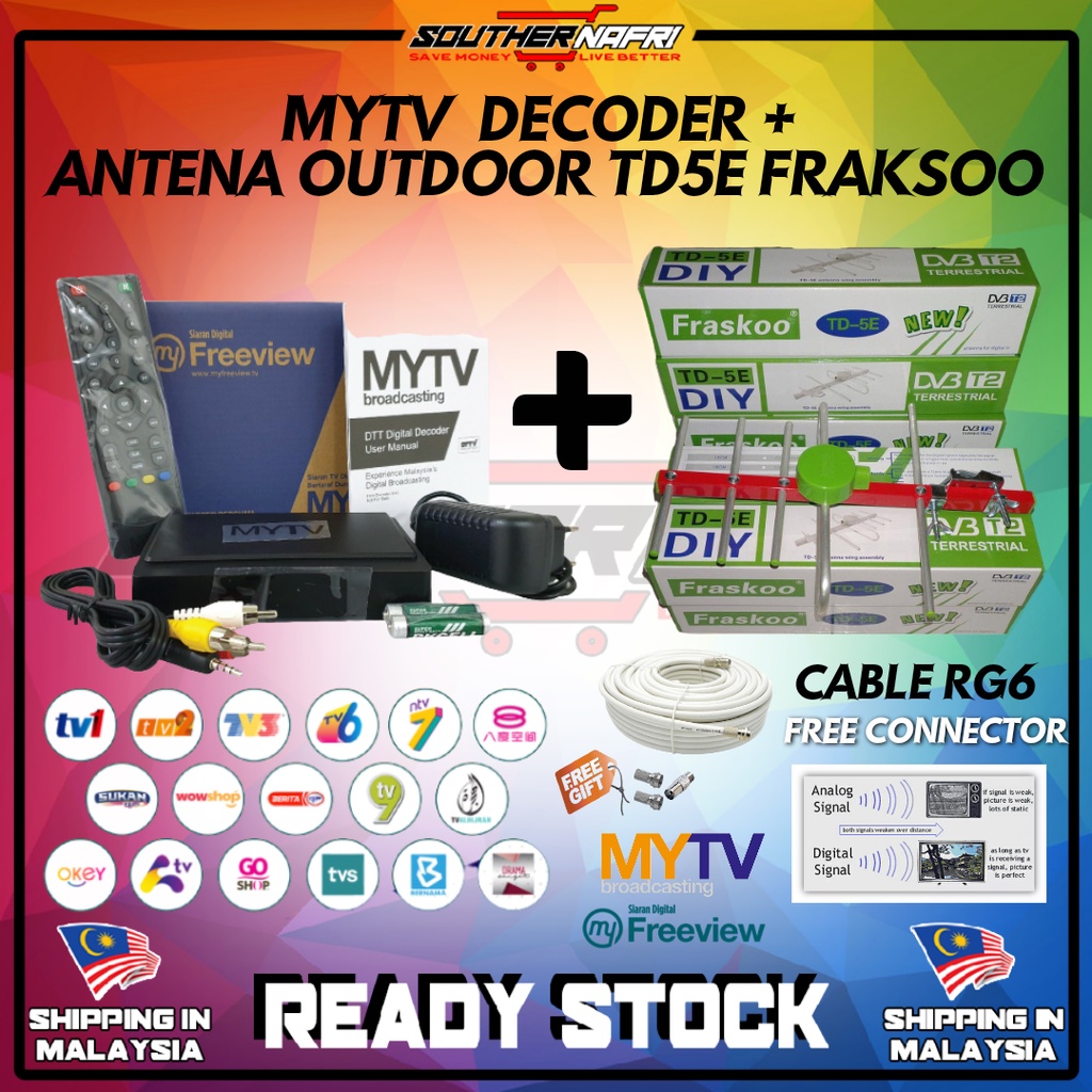 Mytv Decoder fullset Myfreeview Full Complete Set Channel tv (Decoder ...