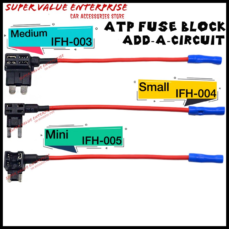 1PCS Medium / Mini / Small Fuse Holder Fuse Adapter Add-A-Circuit TAP ...