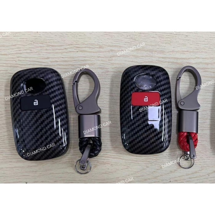 Glossy carbon remote key casing for toyota raize daihatsu rocky ...